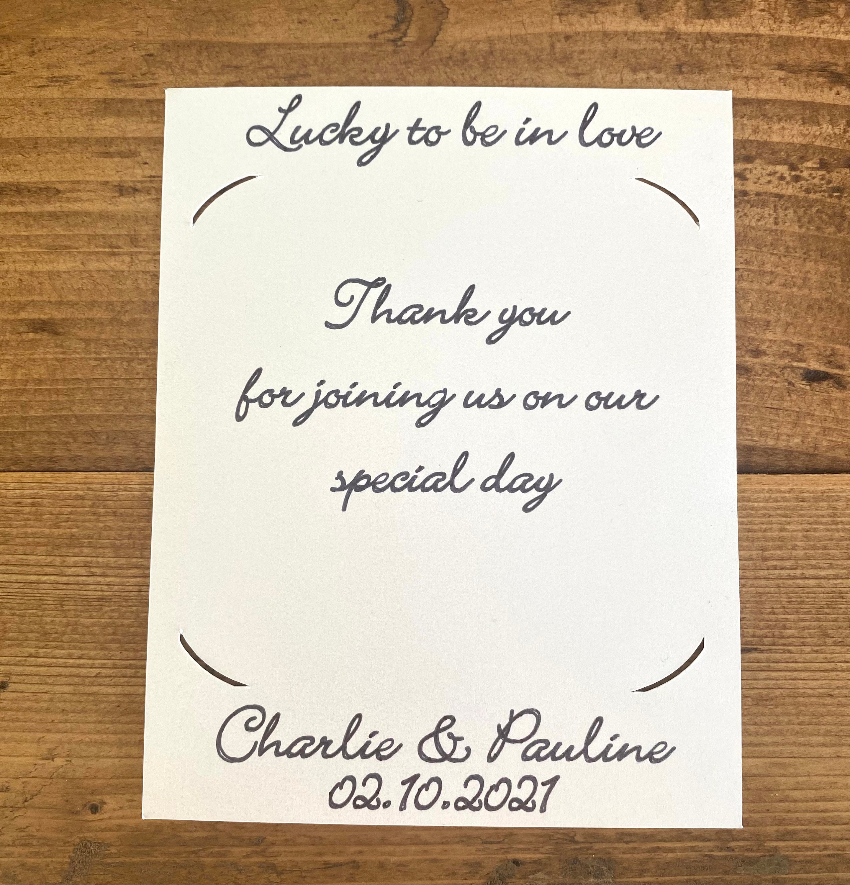 Scratch Card Wedding Favours Lucky to be in love | Etsy