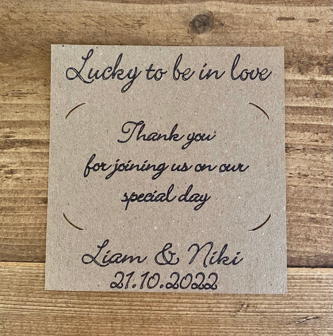 Scratch Card Wedding Favours Lucky to be in love | Etsy