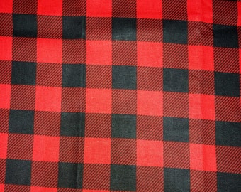 Red and Black Buffalo Check Fabric - Etsy