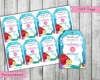 Little mermaid tags | Etsy