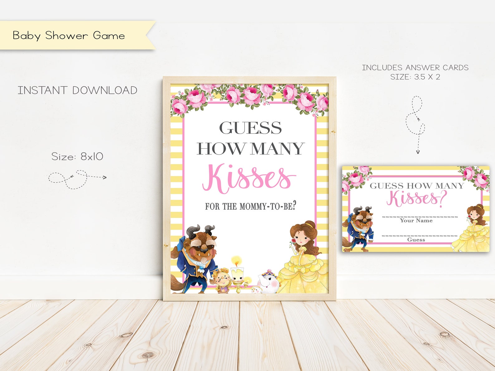 Beauty and the Beast Baby Shower Invitation Princess Baby - Etsy