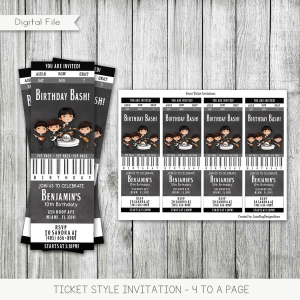 Concert Ticket Party Invitation - Etsy