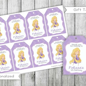 Rapunzel Birthday Snack Size Chip Bag Labels, Princess Rapunzel Party ...
