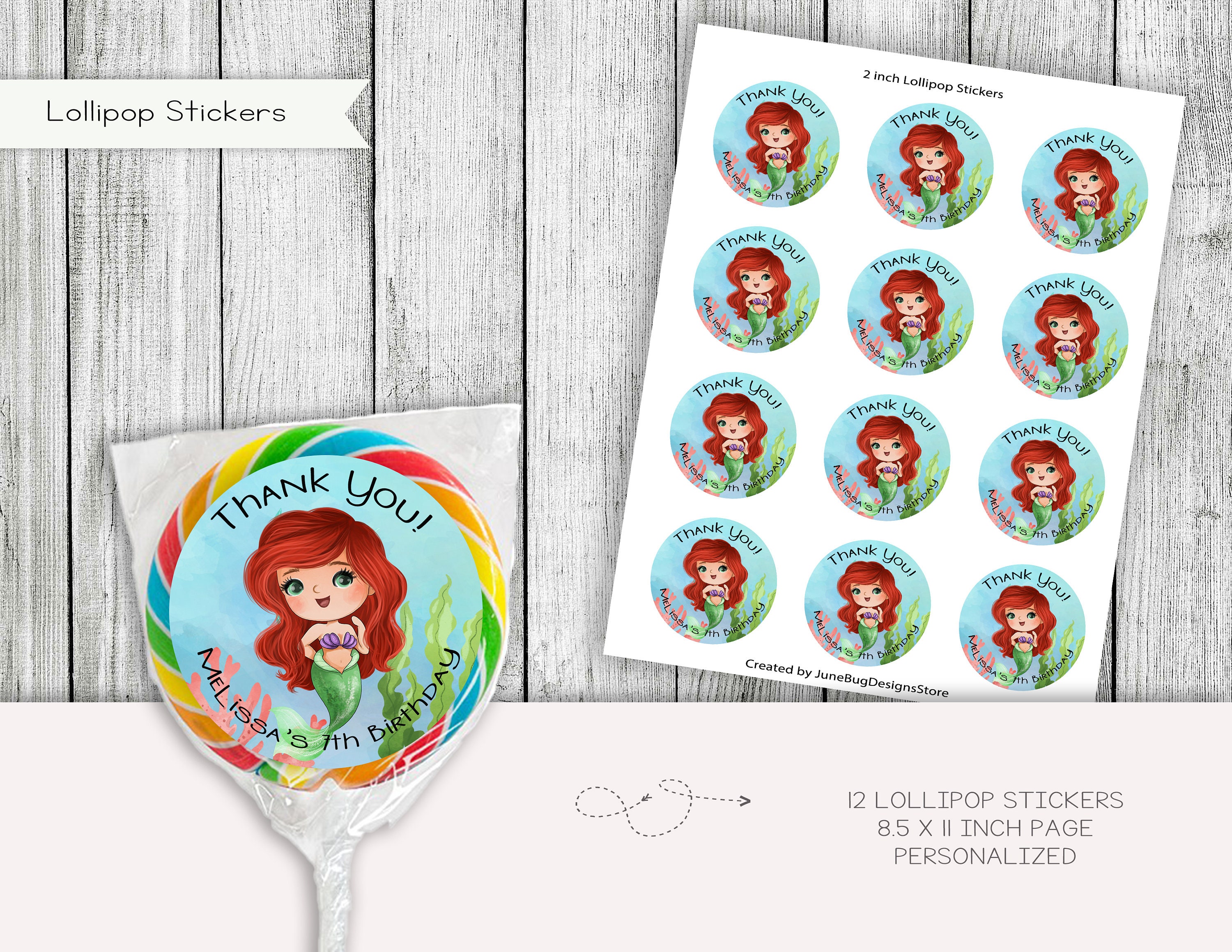 Little Mermaid Bubble Bottle Labels Mermaid Party Favors - Etsy