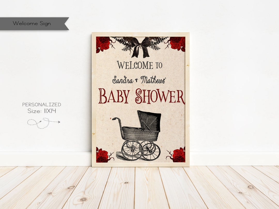 Nightmare Halloween Welcome Sign, Party Welcome Sign, Baby Shower ...