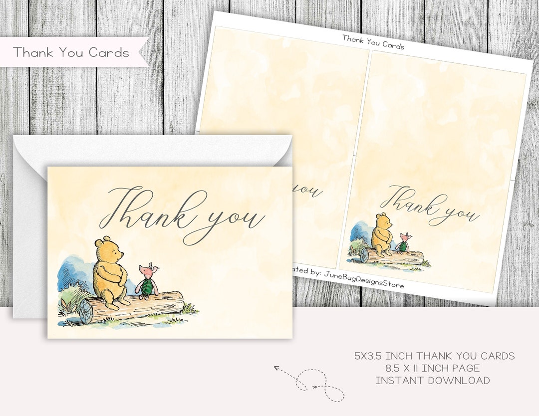 Classic Bear Thank You Cards, Thank You Notes, Classic Bear Thank You ...