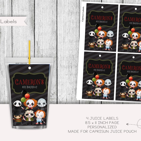 Printable Horror Villain Stickers - Etsy