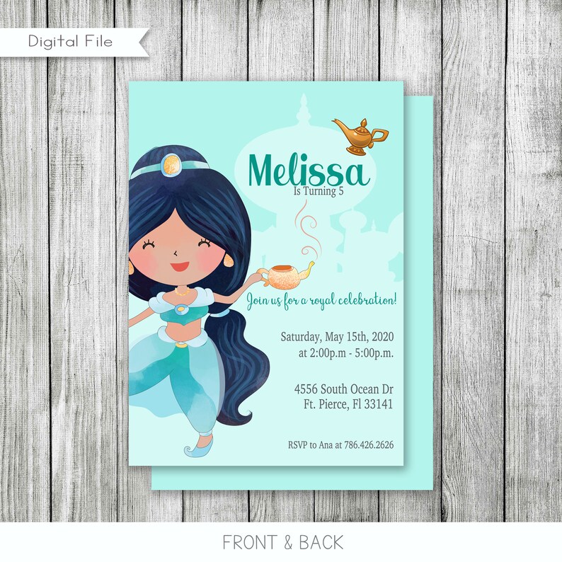Arabian Princess Birthday Thank You Tags, Arabian Gift Tags, Party ...