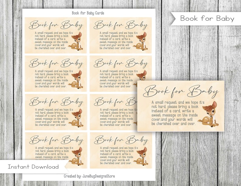 Classic Baby Deer Baby Shower Thank You Tags Gift Tags Party - Etsy