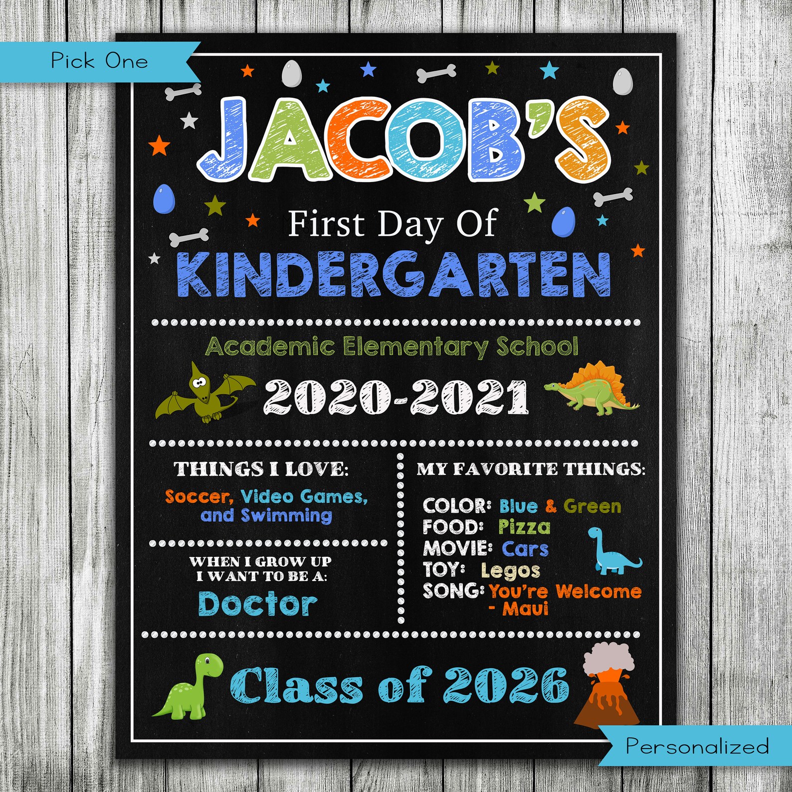 Dinosaur First Day of School Sign Dinosaur Back to School - Etsy