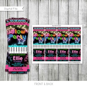 Glow Party Vip Pass Inserts, Birthday Vip Inserts, Lanyard Inserts (3 X ...