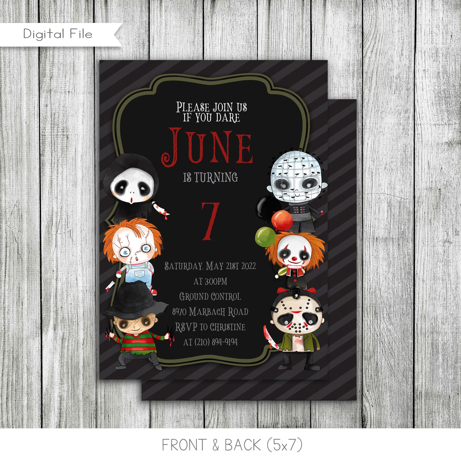 Horror Movie Thank You Tags Scary Movie Favor Tags Classic - Etsy
