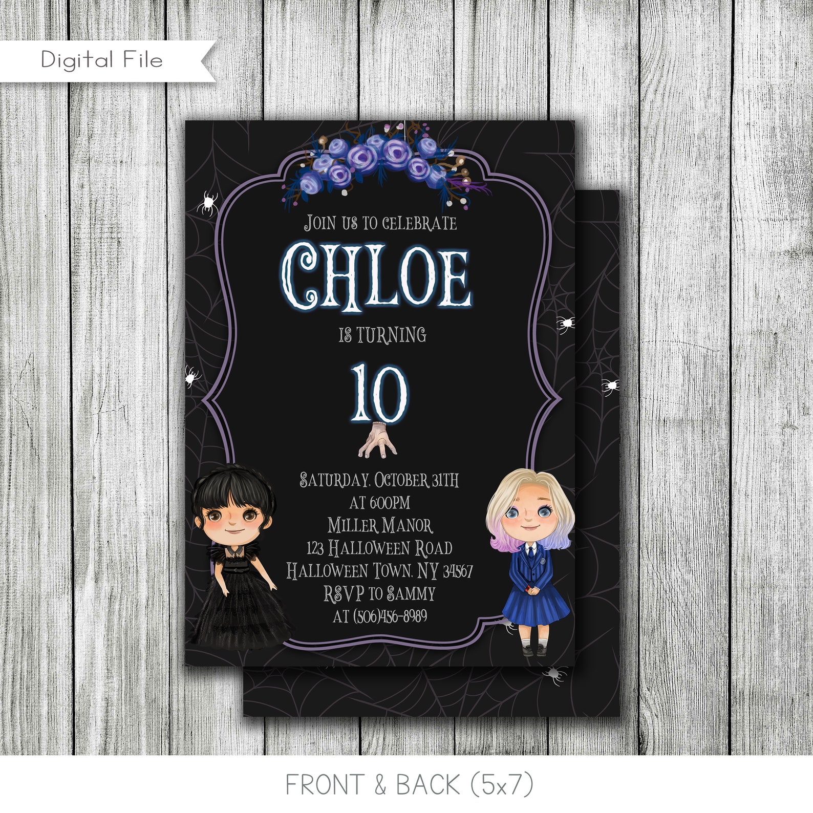 Creepy Halloween Friends Birthday Invitation Halloween - Etsy