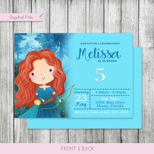 Celtic Princess Birthday Invitation, Princess Party Invitation ...
