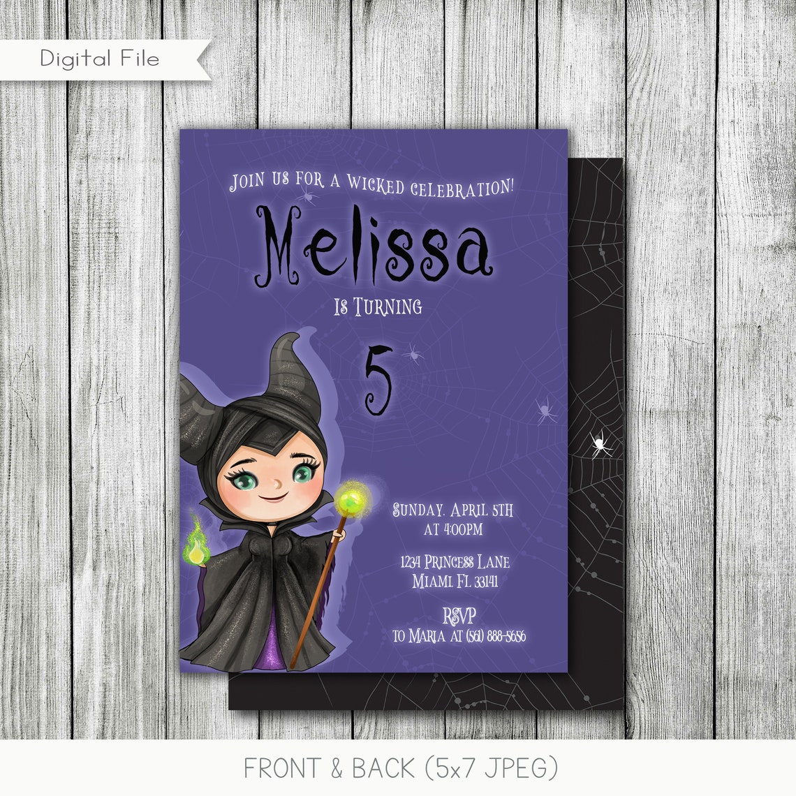 Cute Dark Queen Birthday Invitation Villain Queen Party - Etsy