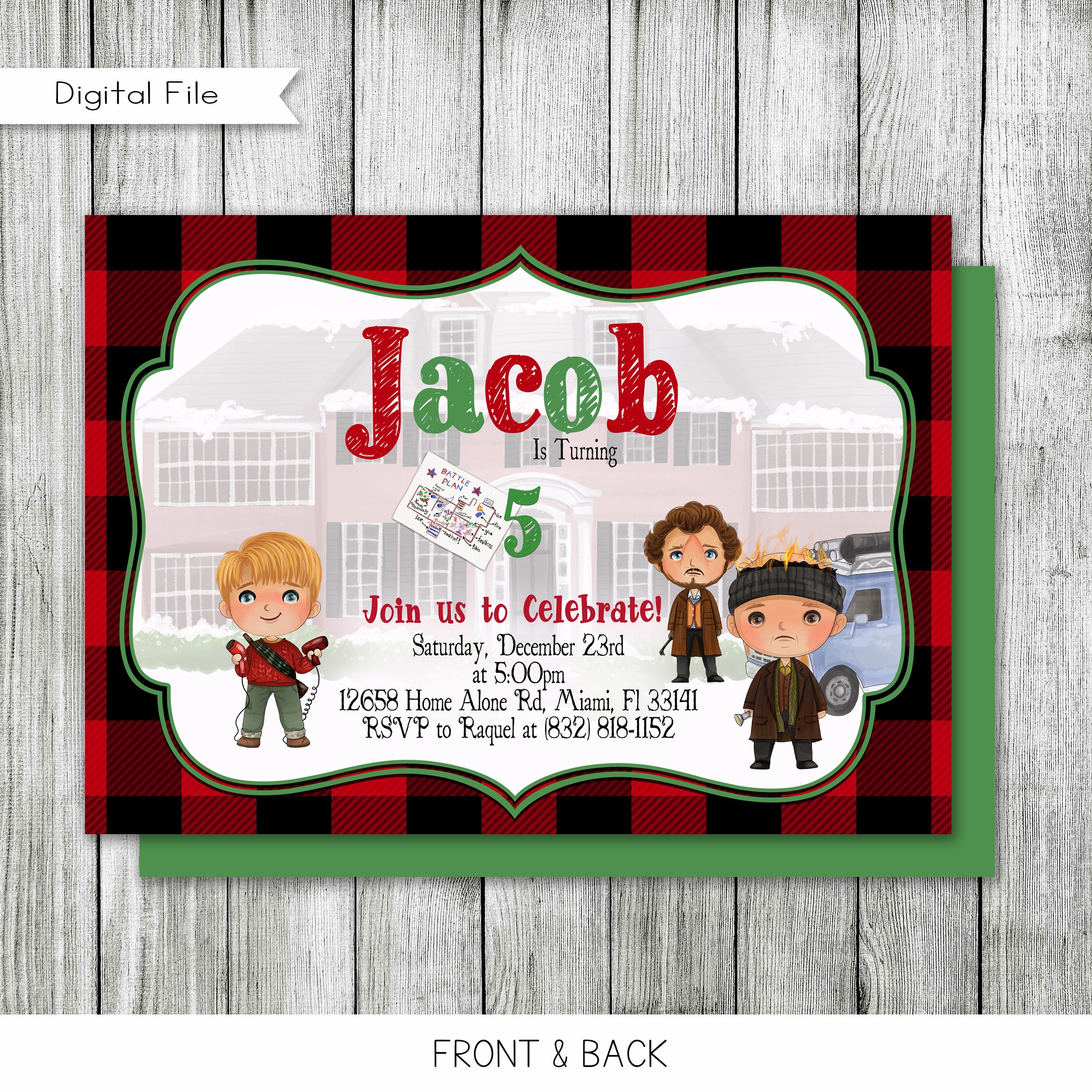Home Alone Christmas Birthday Invitation Home Alone Christmas - Etsy