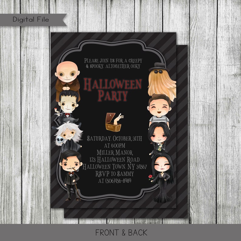 Creepy Halloween Family Invitation Halloween Invitations - Etsy