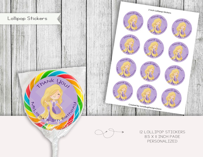 Rapunzel Birthday Chocolate Bar Labels Princess Party Favors - Etsy