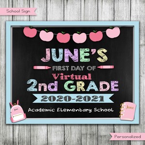My First Day of School Sign, Back to School Sign, Digital, Personalized ...
