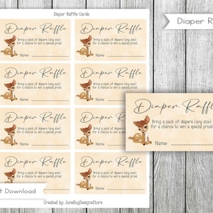 Classic Baby Deer Baby Shower Thank You Tags, Gift Tags, Party Favors ...