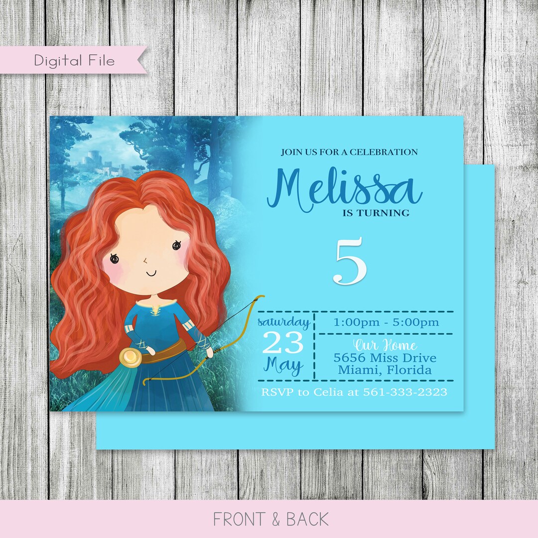 Celtic Princess Birthday Invitation, Party Invitation, Personalized ...