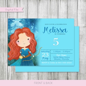 Celtic Princess Birthday Invitation, Party Invitation, Personalized ...