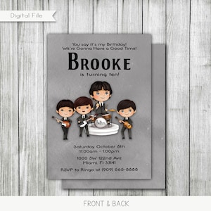 Rock and Roll Boy Band Birthday Thank You Tags, Rock Band Favor Tags ...