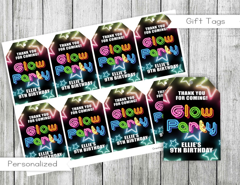 Glow Party Vip Pass Inserts, Birthday Vip Inserts, Lanyard Inserts (3 X ...