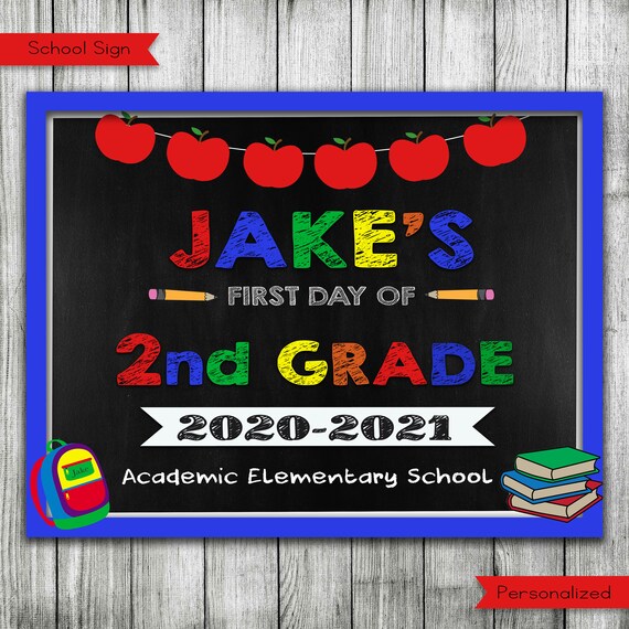 My First Day of School Sign Back to School Sign Primary | Etsy