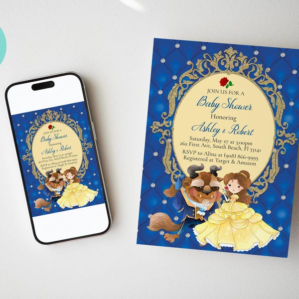 Beauty and the Beast Baby Shower - Etsy