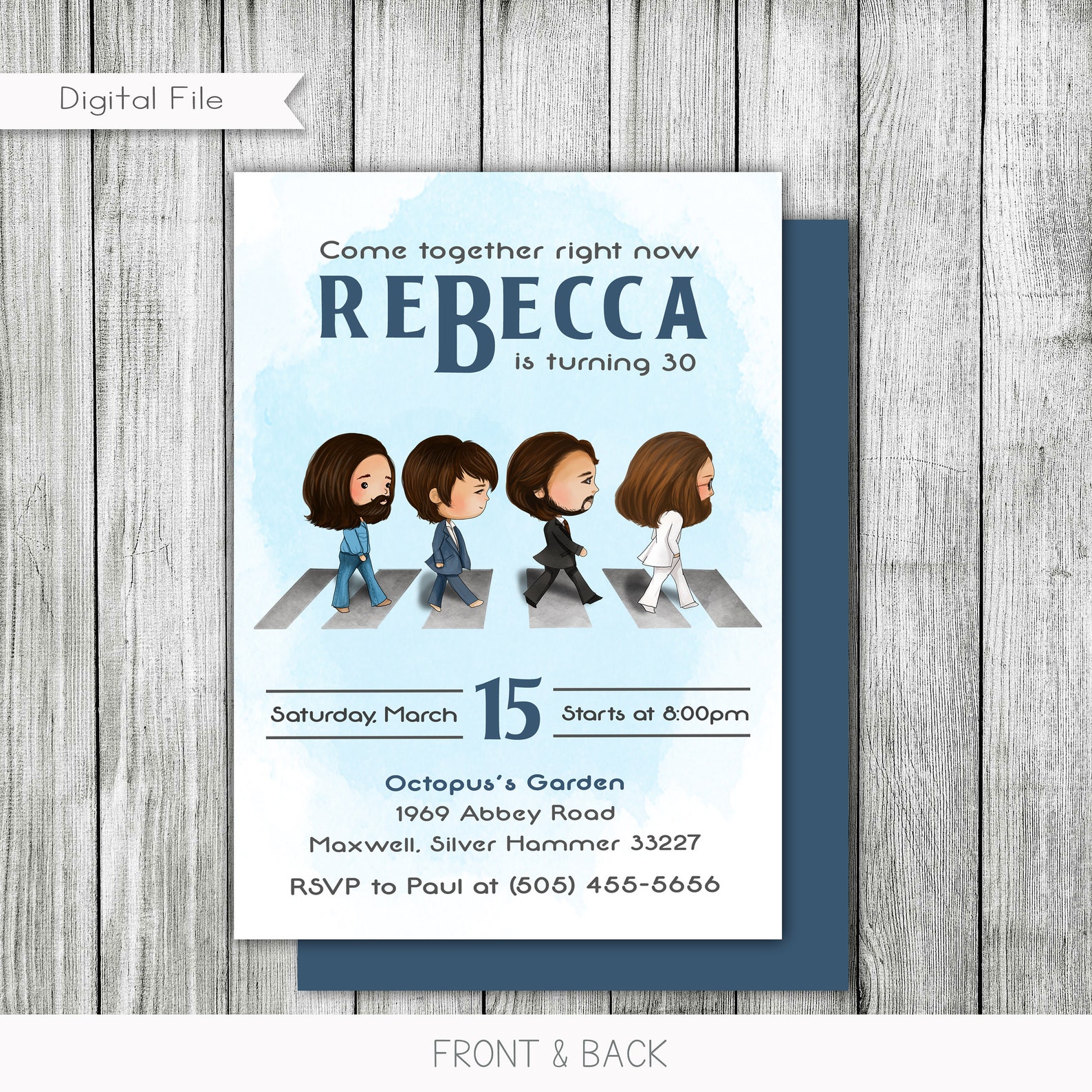 Rock Band Birthday Invitation, Personalized Party (digital File) - Etsy