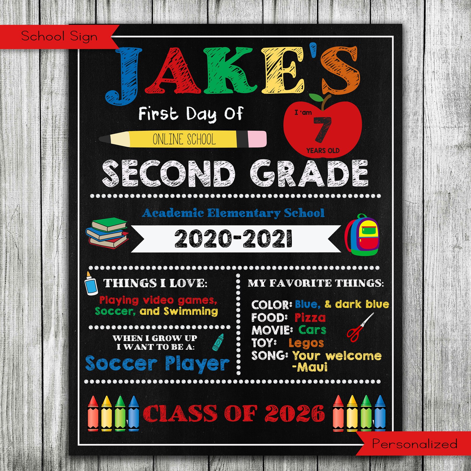 Girl Pastel Colors First Day of School Sign Pastel Colors | Etsy