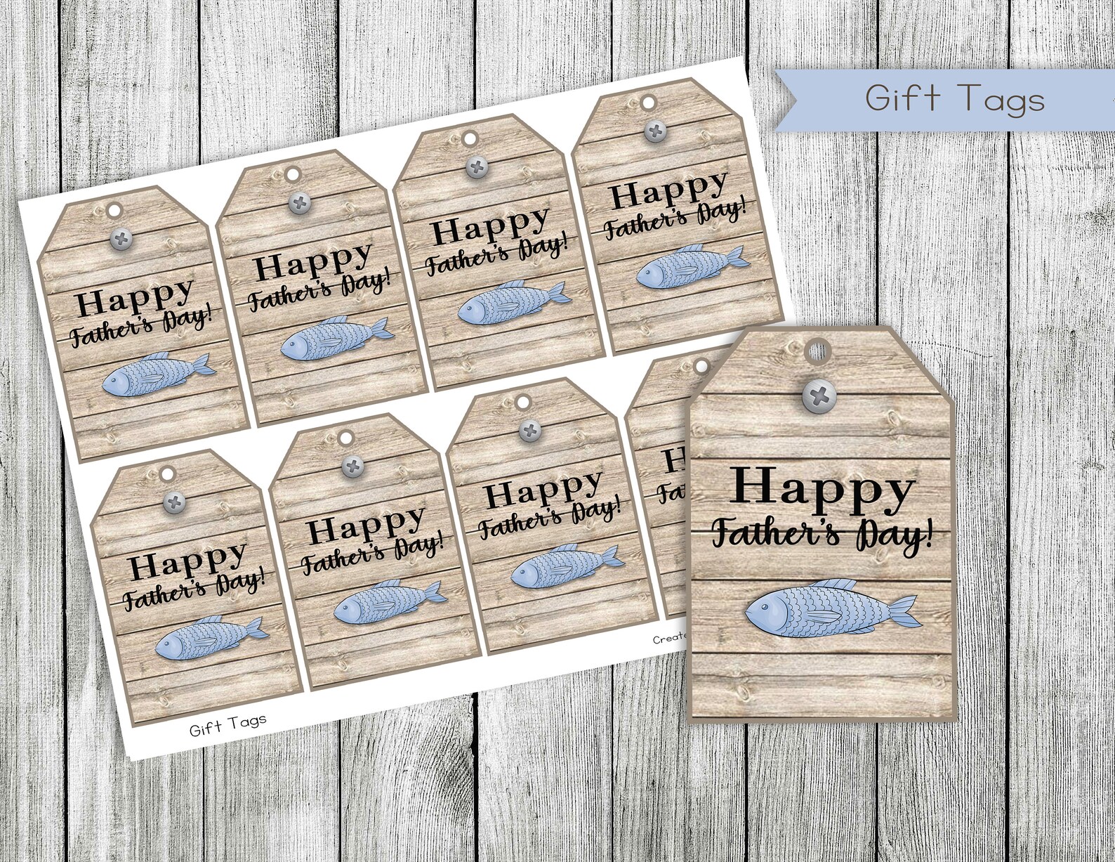 Father's Day Thank You Tags Father's Day Favor Tags - Etsy