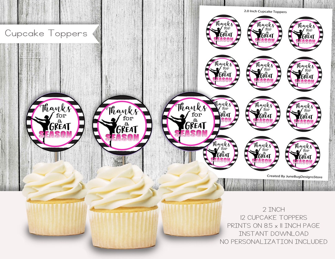 Dance Cupcake Toppers, Dance Team Stickers (digital Download) - Etsy
