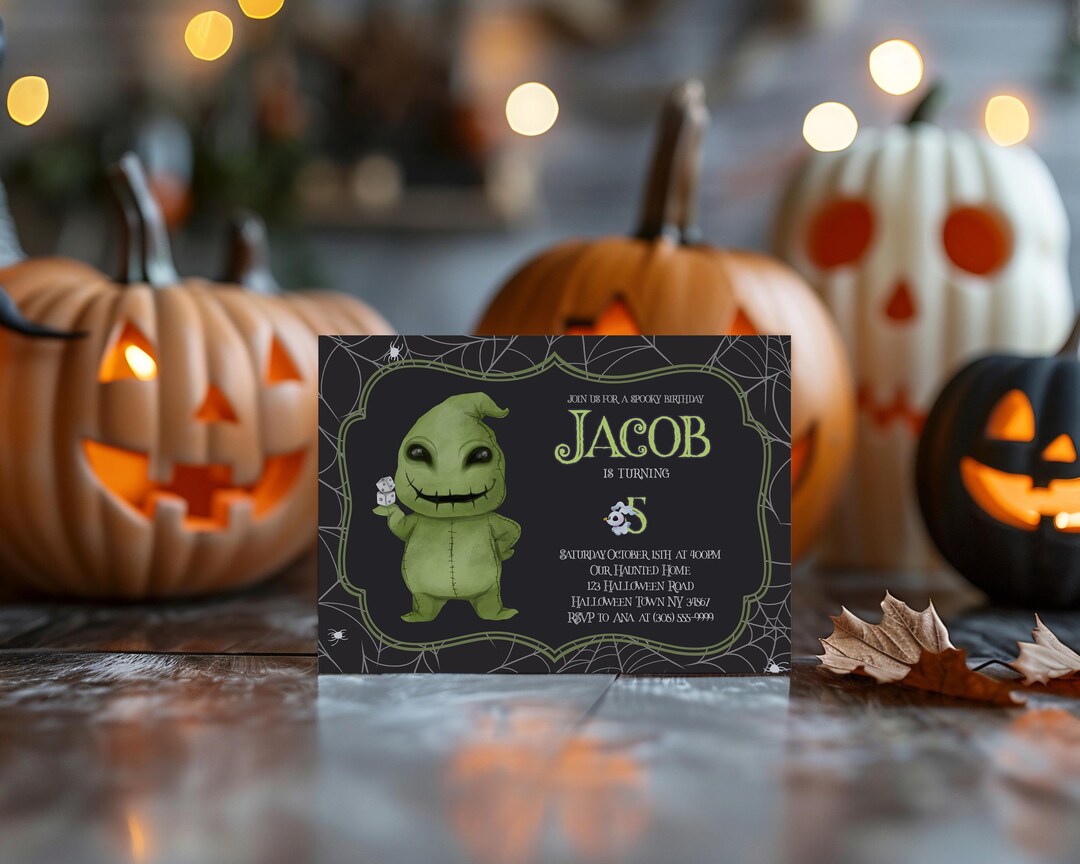 Nightmare Sack of Bugs Birthday Invitation, Nightmare Halloween ...