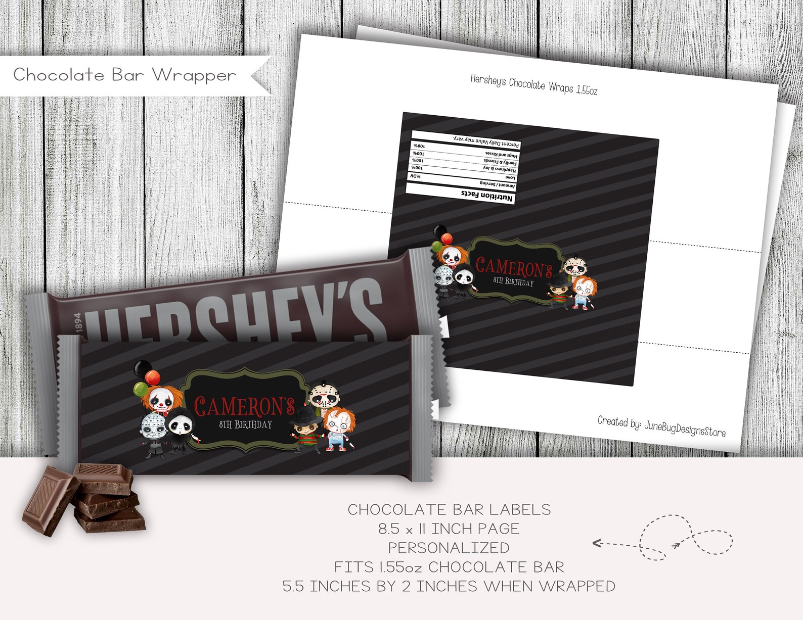 Horror Movie Birthday Potato Chip Can Labels 1.4oz Scary - Etsy