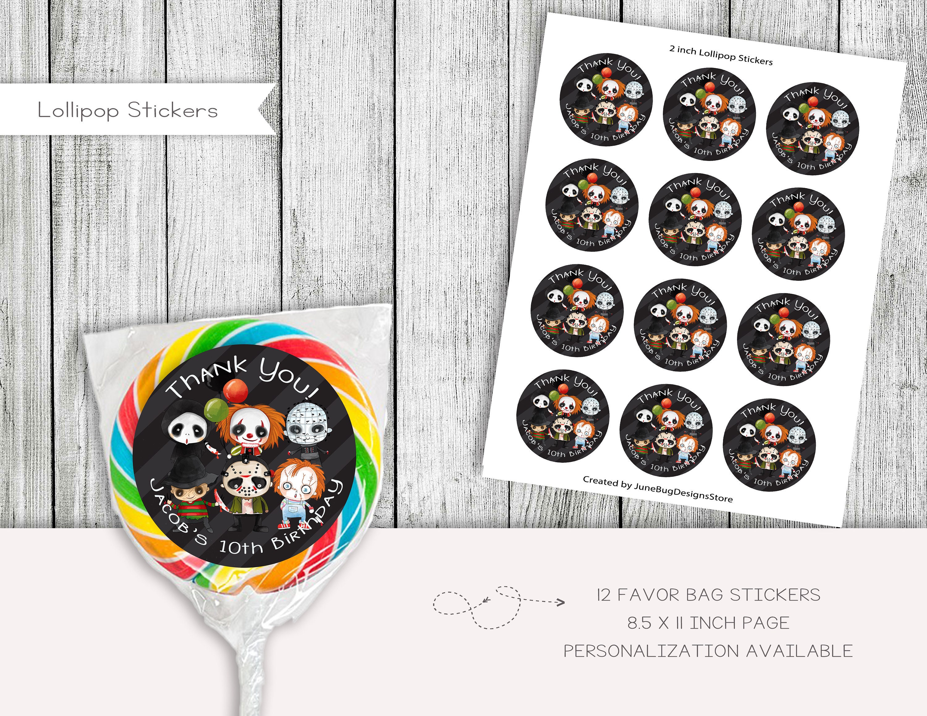 Horror Movie Cupcake Toppers Scary Movie Cupcake Toppers - Etsy