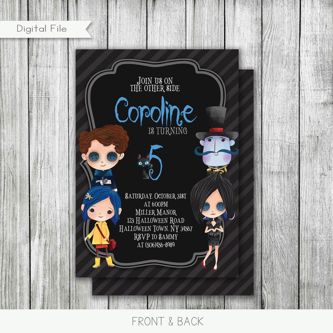 Cute Creepy Dolls Birthday Invitation, Birthday Invitation, Halloween ...