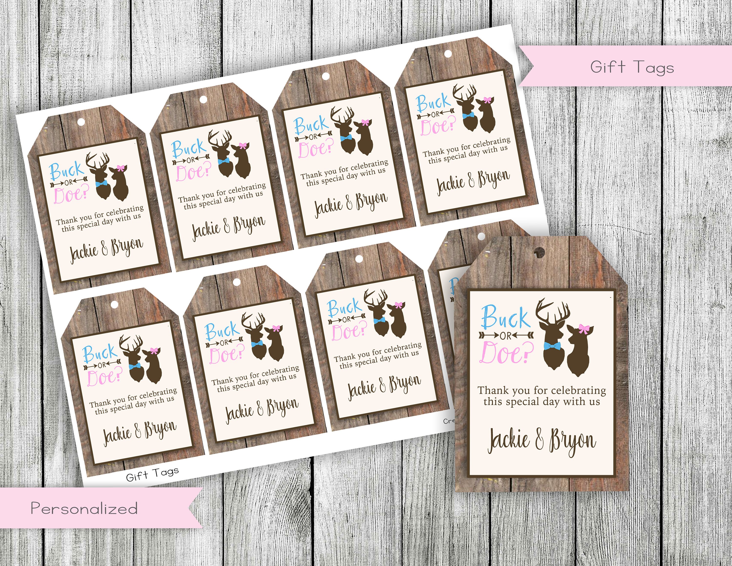 Buck or Doe Bottle Labels Buck or Doe Labels Buck or Doe | Etsy