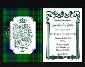 Scottish Wedding Invitations - Etsy