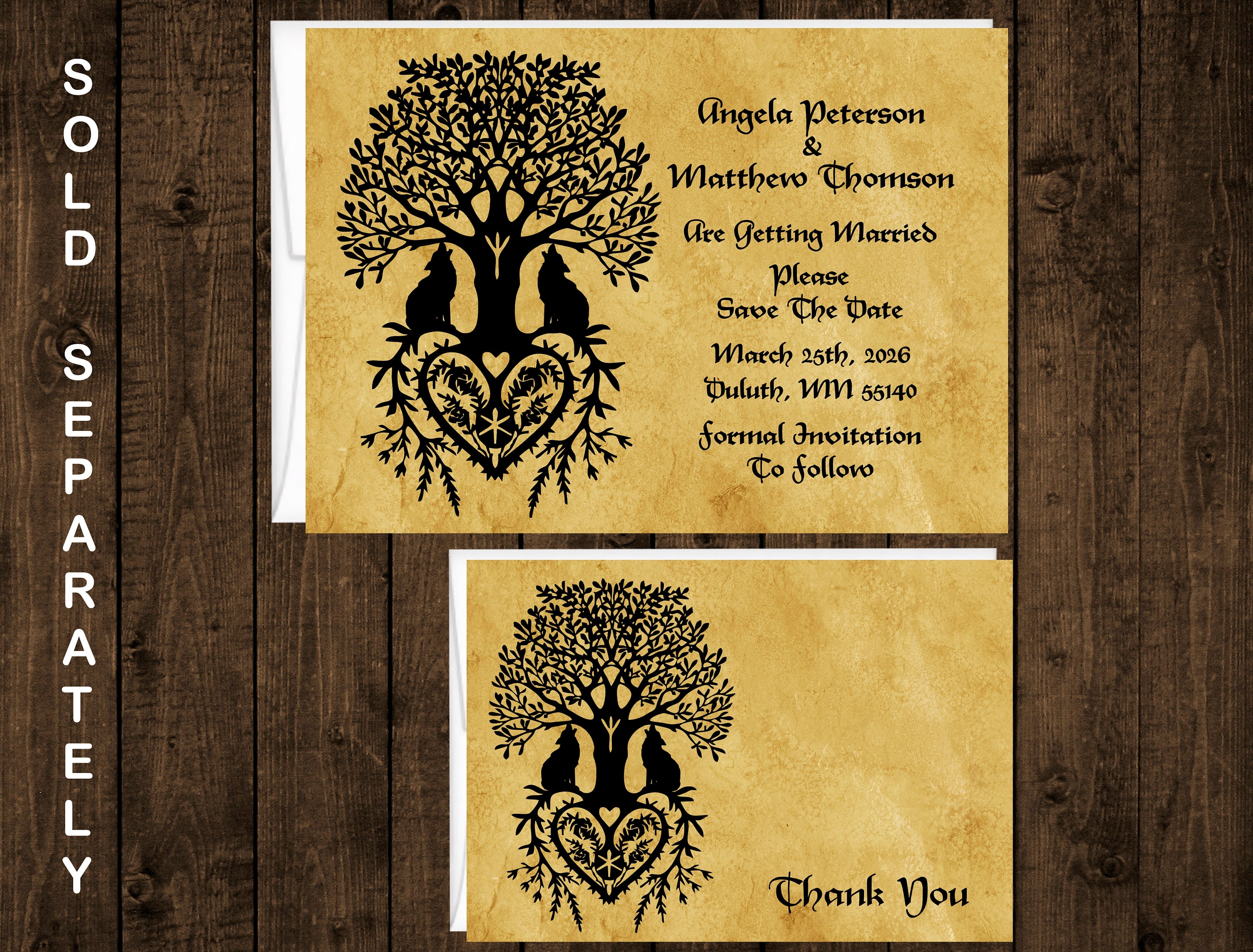 Tree of Life Wedding Invitation Viking Design Invitation - Etsy