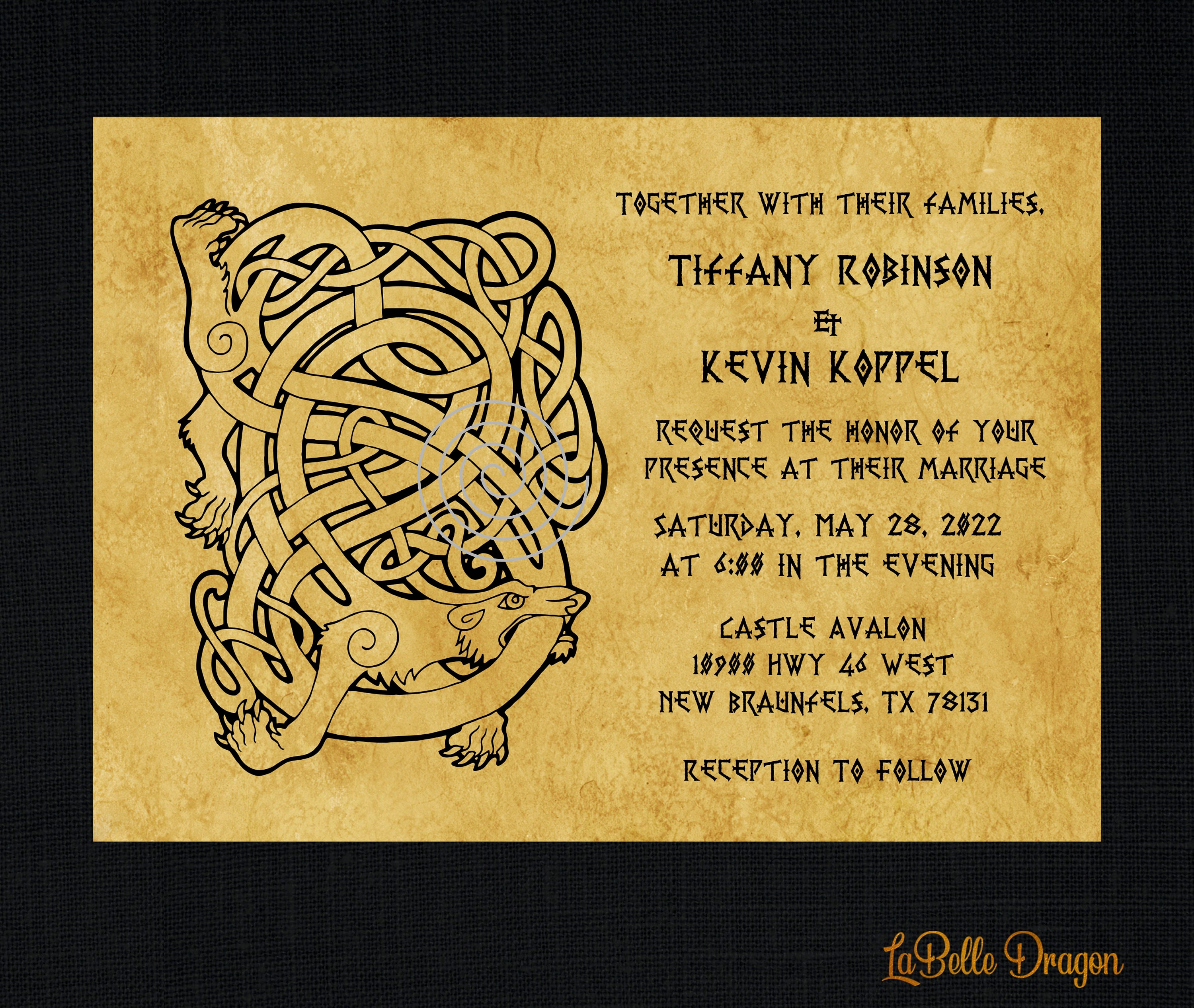 Invitations Paper & Party Supplies Paper Viking Dragon Runes Parchment ...