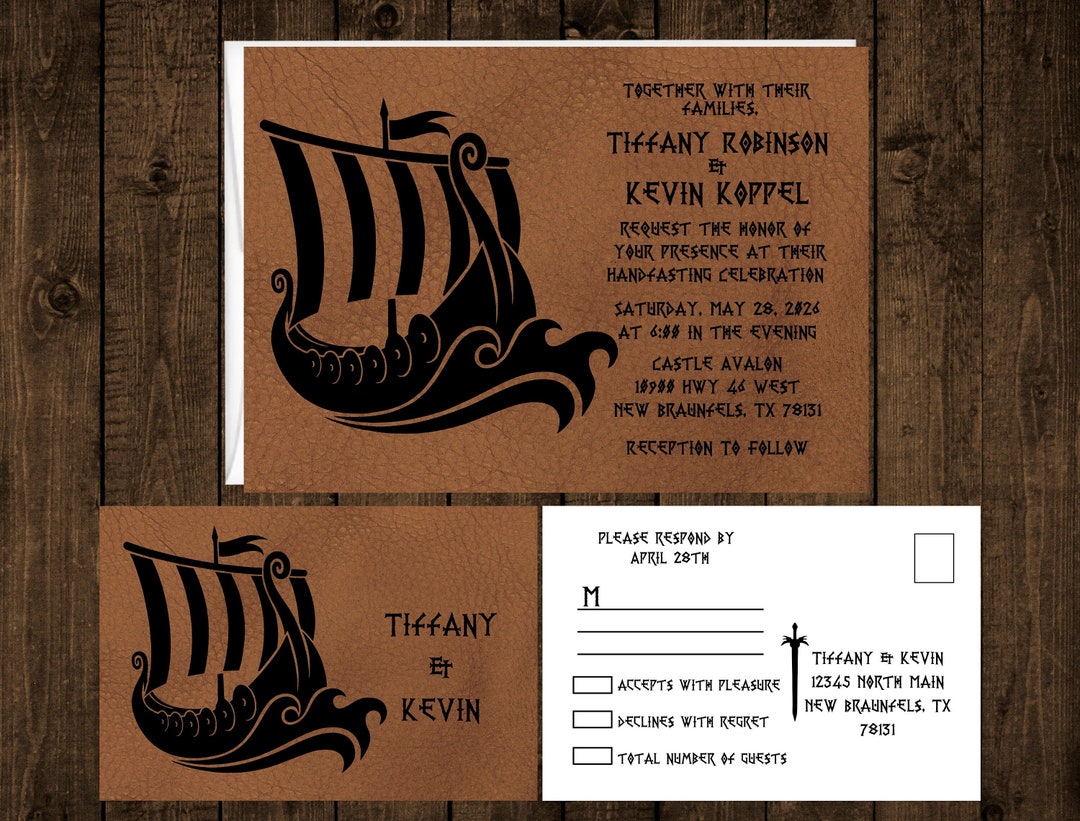 Viking Wedding Invitation Medieval Celtic Wedding Viking - Etsy