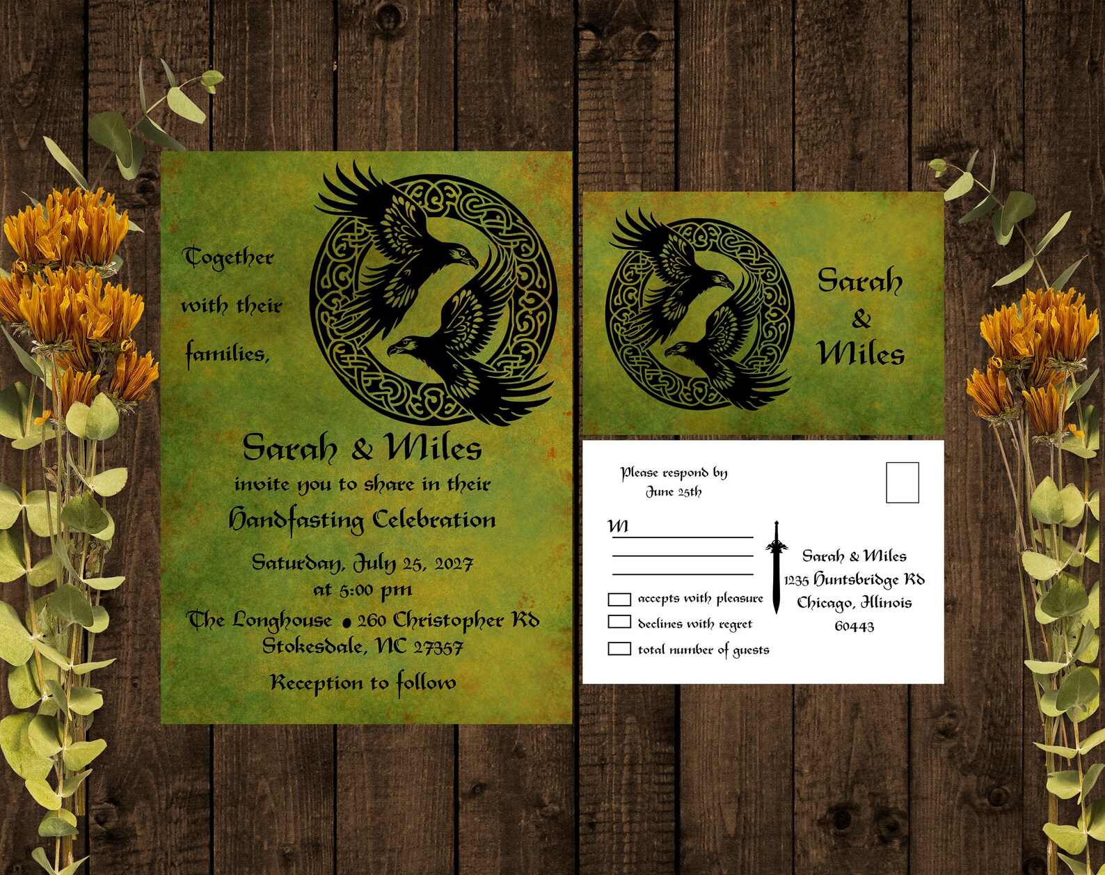 VIKING NORSE Wedding Invitation, Viking Design Invitation, Cheap ...
