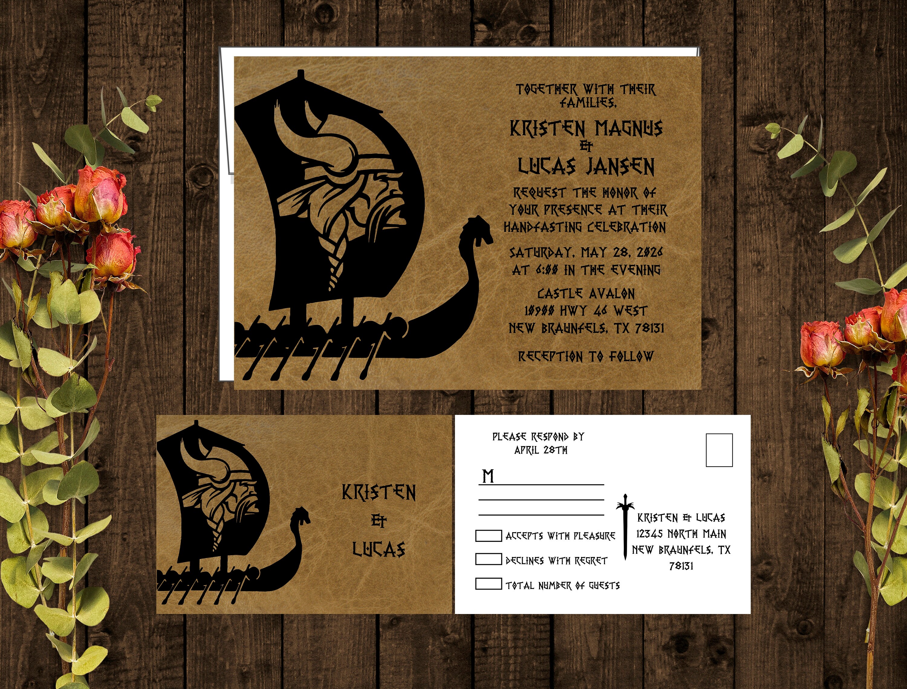 Viking Wedding Invitation Medieval Celtic Wedding Viking - Etsy
