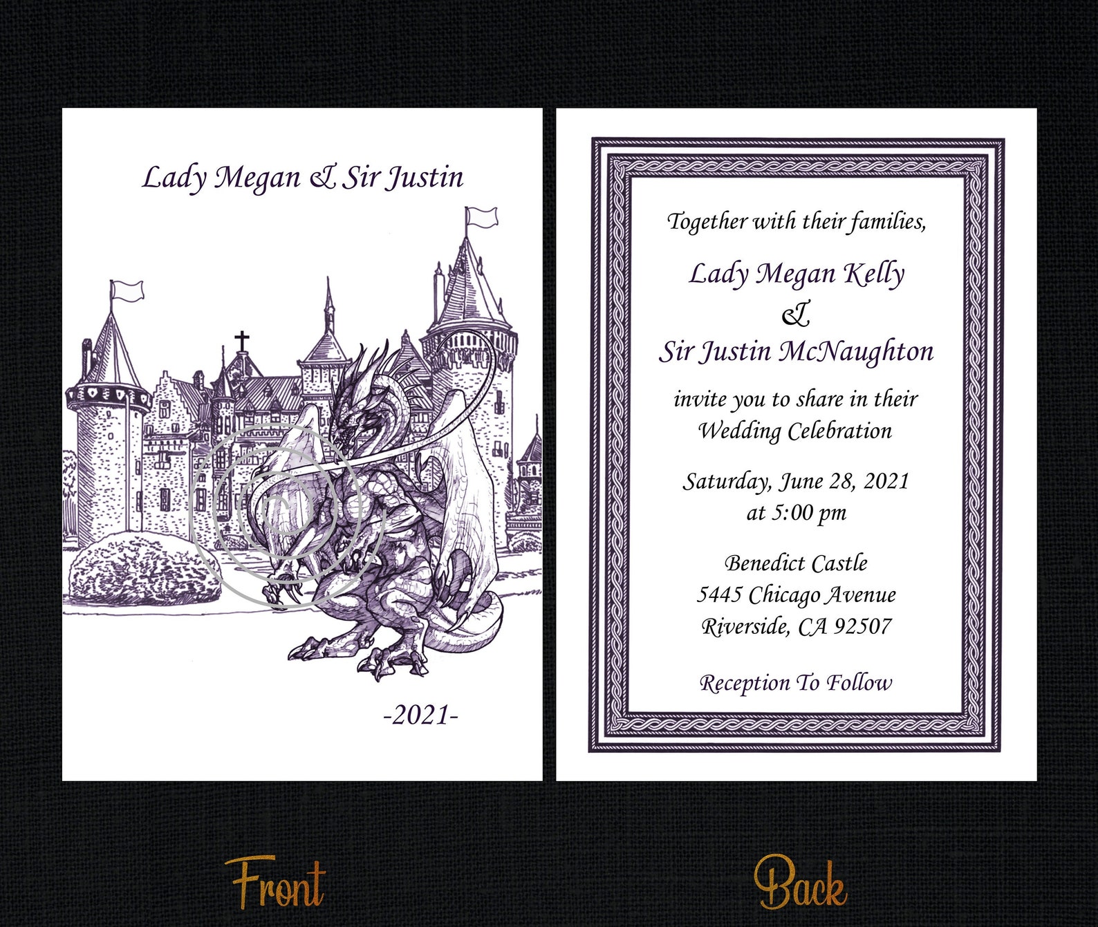 MEDIEVAL CASTLE WEDDING Invitation Fairy Tale Castle Wedding - Etsy