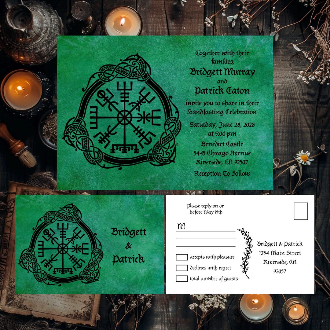 Viking Wedding Invitation, Medieval Celtic Wedding, Viking Design ...