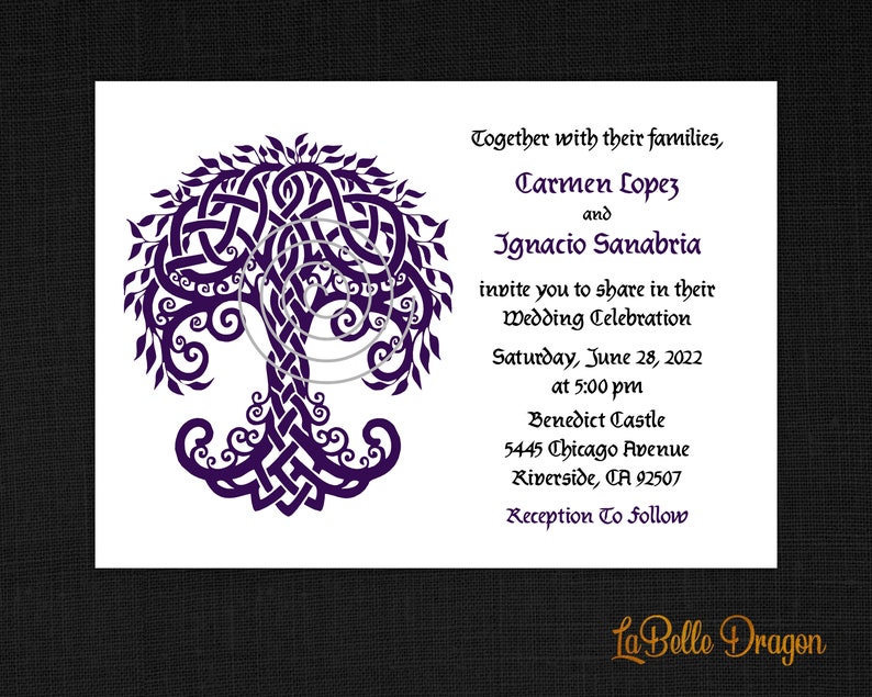 TREE OF LIFE Wedding Invitation Tree of Life Wedding Cheap | Etsy