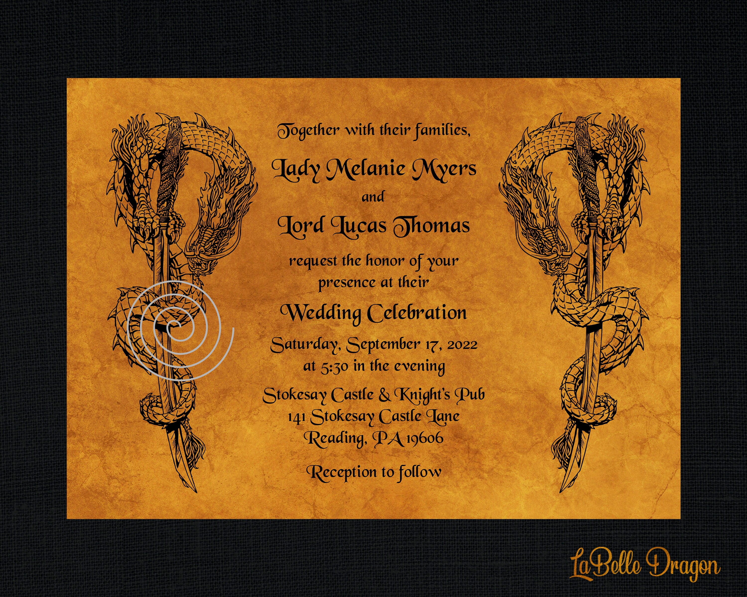 Viking Norse Parchment Wedding Invitation Viking Design - Etsy.de