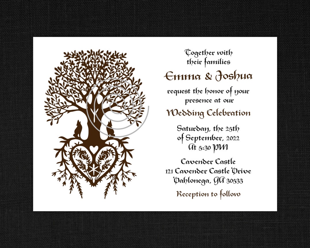 Viking Tree of Life Wedding Invitation: Celtic Design - Etsy